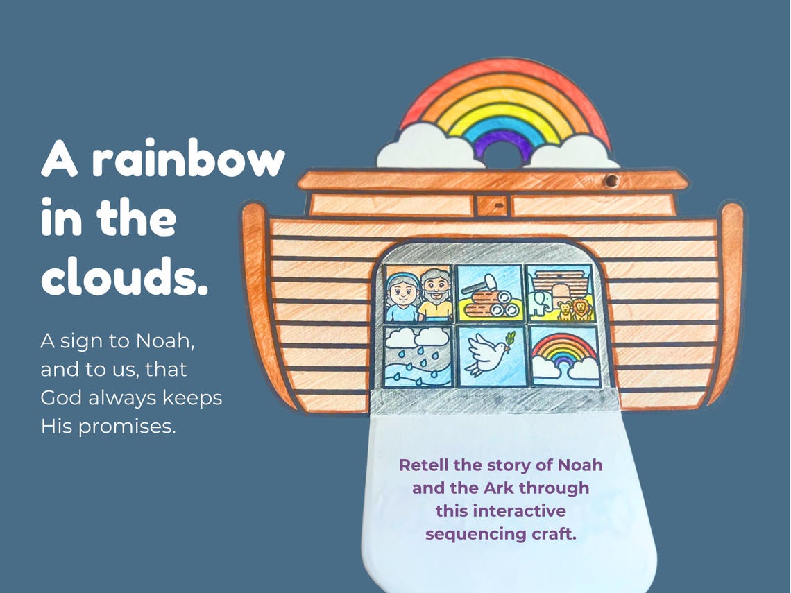 Noah's Ark Story Sequence Craft (PDF) - Etsy