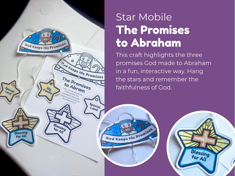 The Promises to Abraham | Printable Bible Activity | Preschool Bible ...