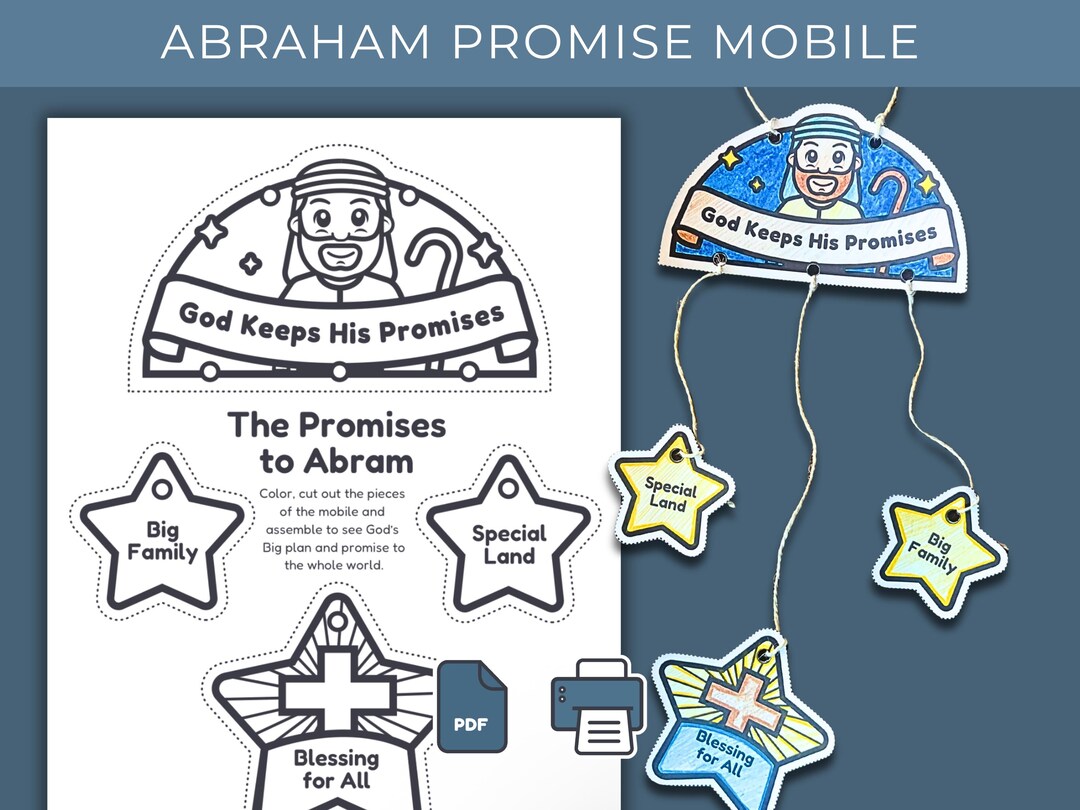 The Promises to Abraham | Printable Bible Activity | Preschool Bible ...