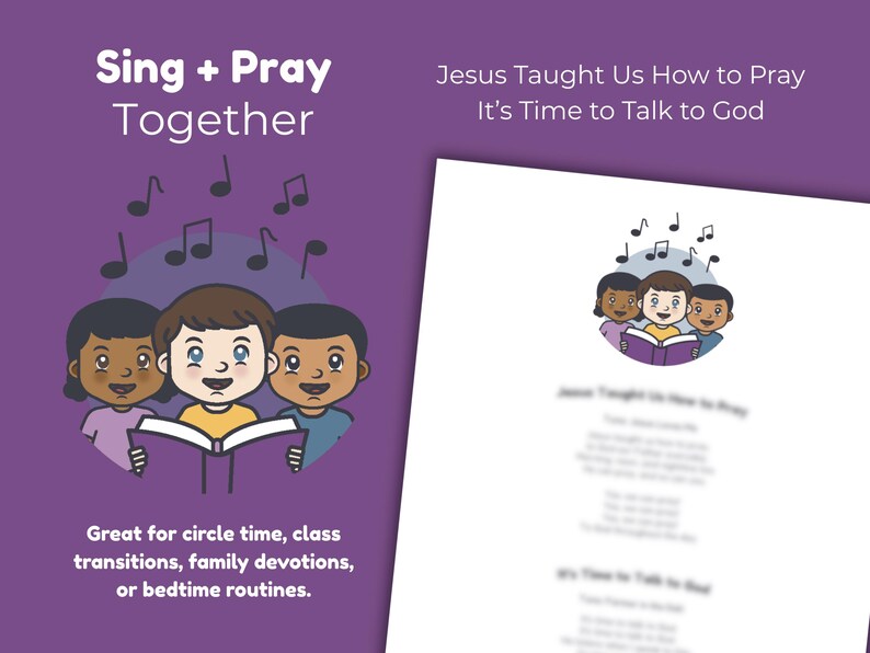 Prayer Kit for Kids: Flip Book, Songs, Activity Sheets (PDF) - Etsy