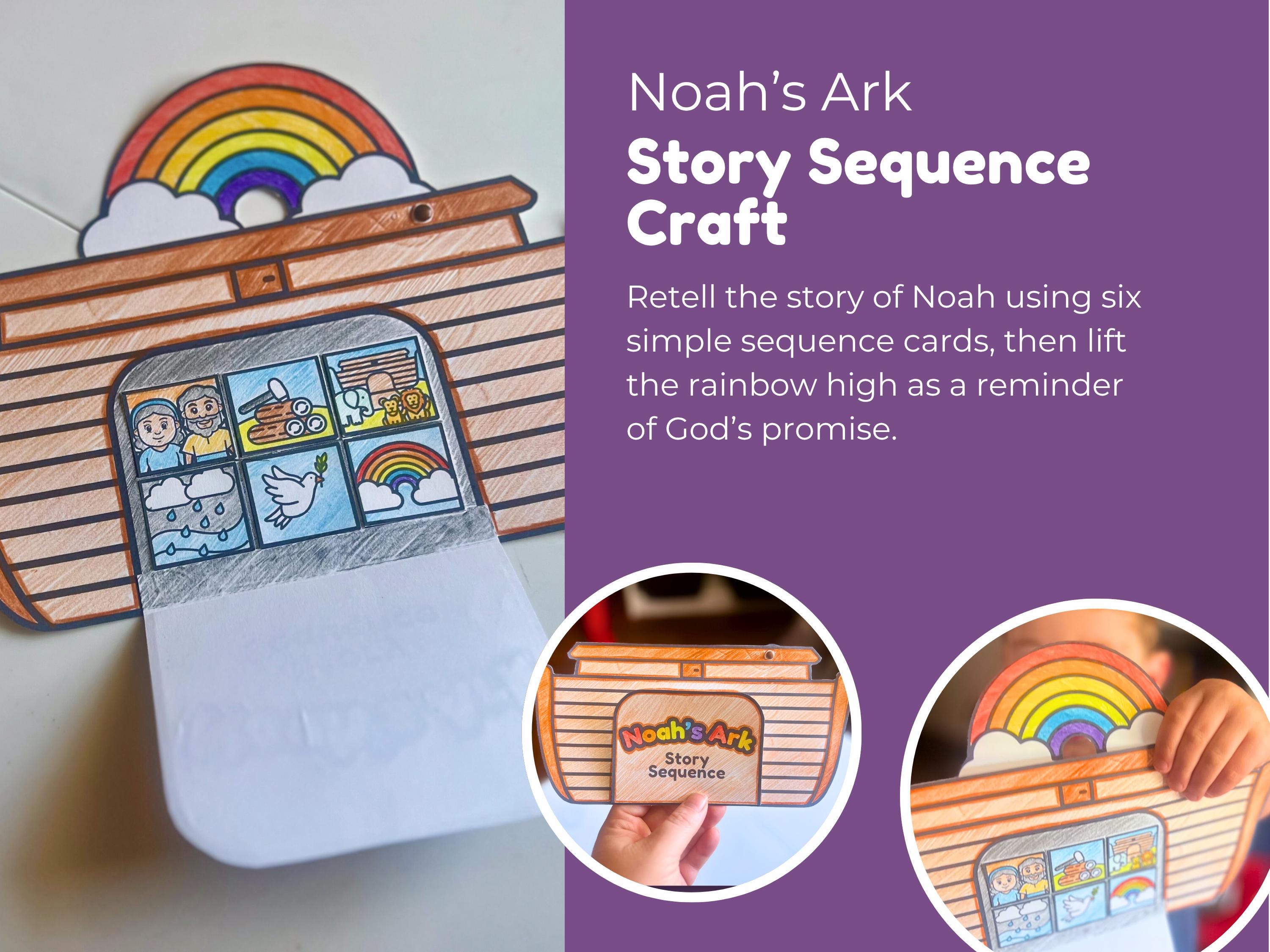 Noah's Ark Story Sequence Craft (PDF) - Etsy