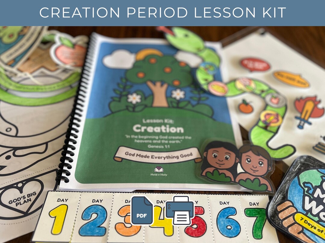 Creation Period Lesson Kit: Preschool Bible Activities (PDF) - Etsy