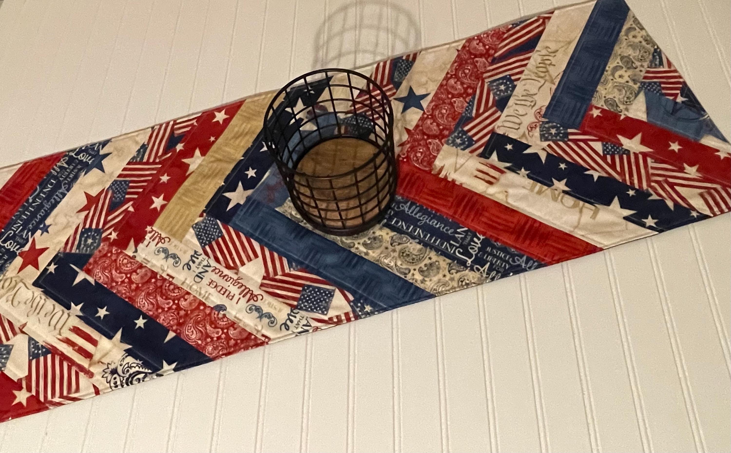 Patriotic Quilted Table Runner - Etsy