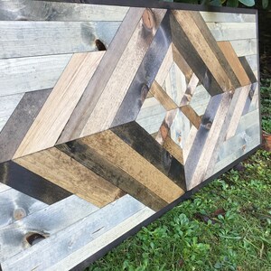 Rustic Modern Geometric Style Wood Pattern Wall Art - Etsy Singapore