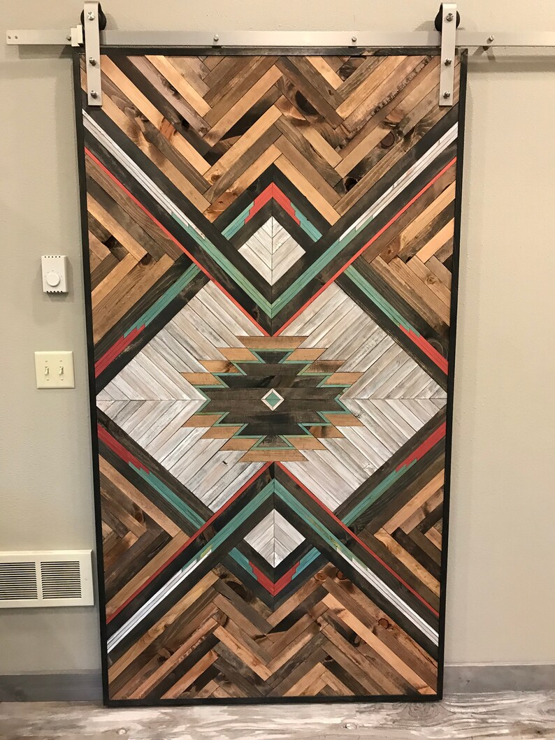 Rustic Aztec Barn Door - Etsy Australia