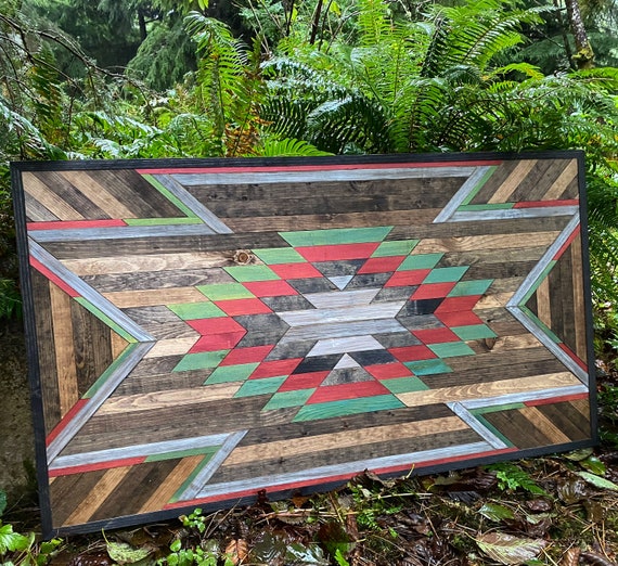 Rustic Aztec Southwestern Accents Wood Art | Etsy