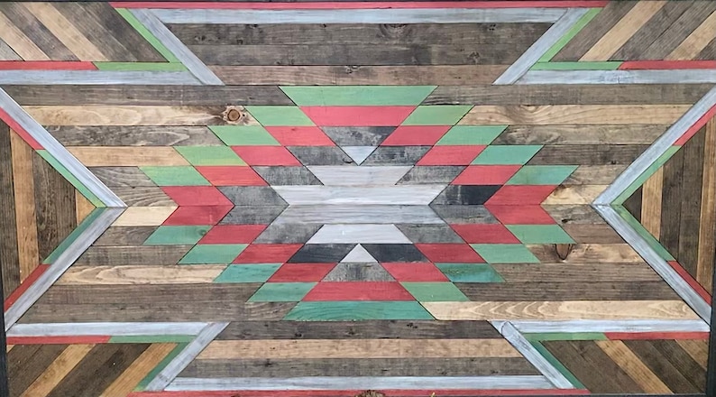Rustic Aztec Southwestern Accents Wood Art | Etsy