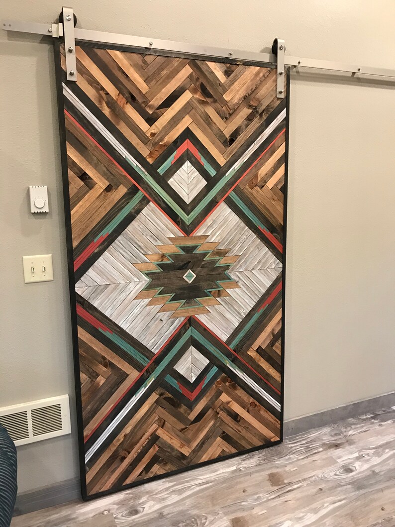 Rustic Aztec Barn Door | Etsy Canada