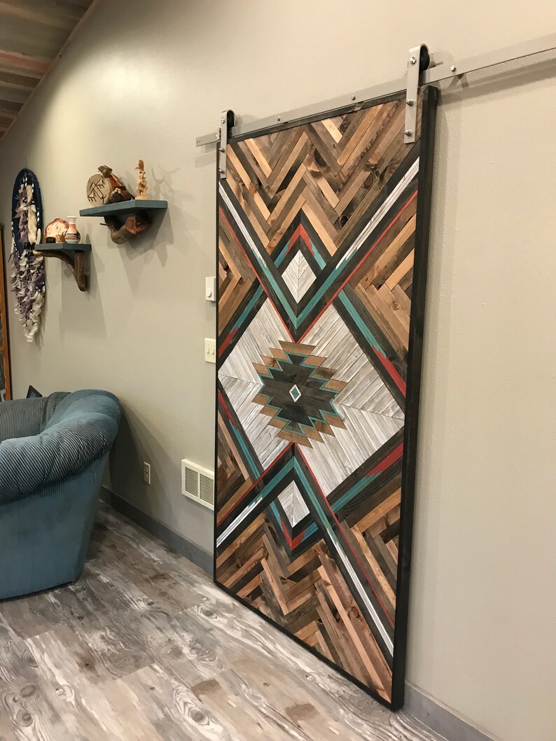 Rustic Aztec Barn Door - Etsy Australia