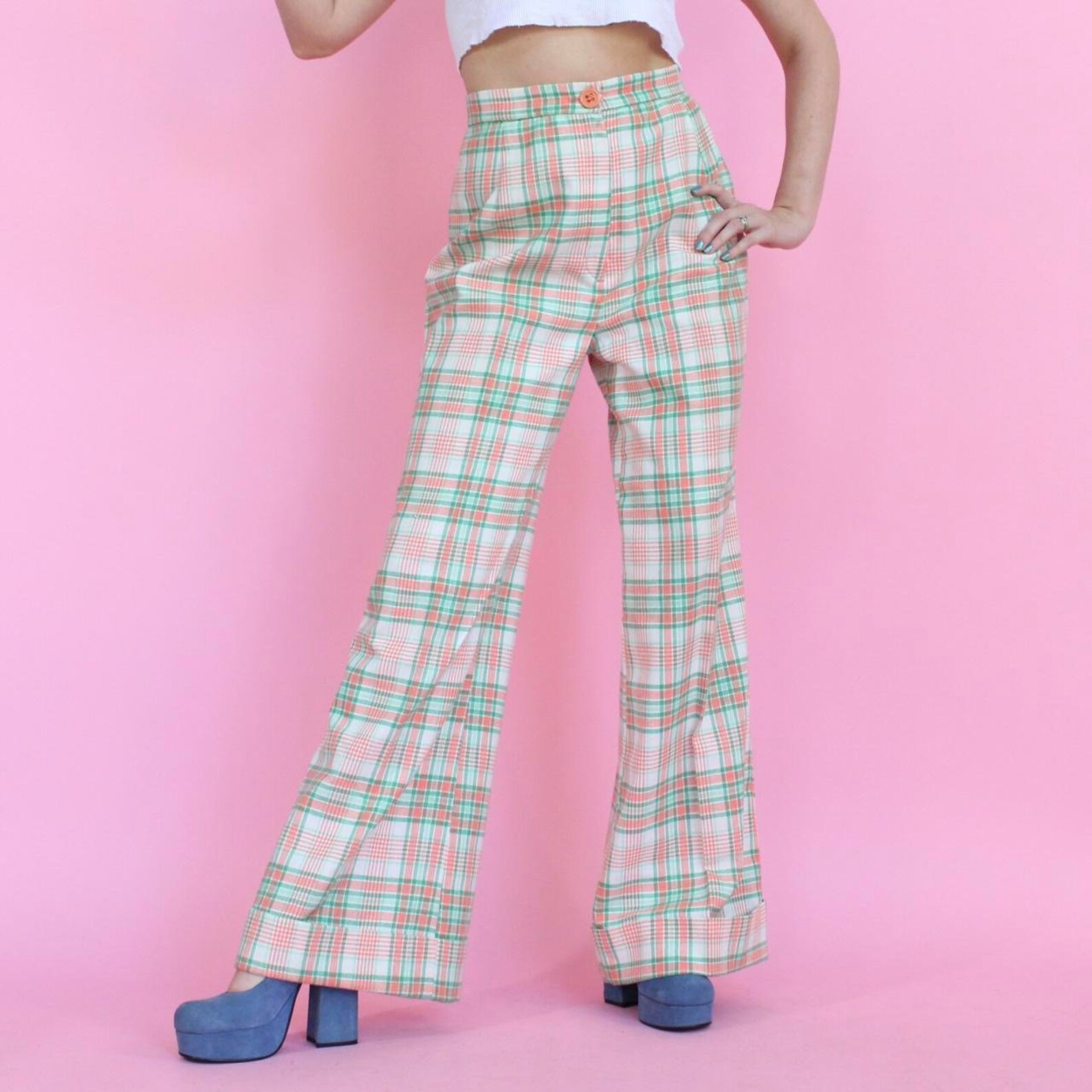 Vintage 70s Bell Bottom Pants - Etsy
