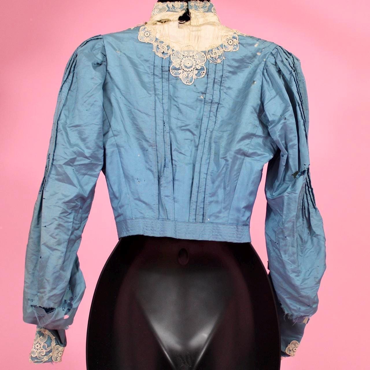 Antique 1800s Lace and Silk Corset Bodice - Etsy