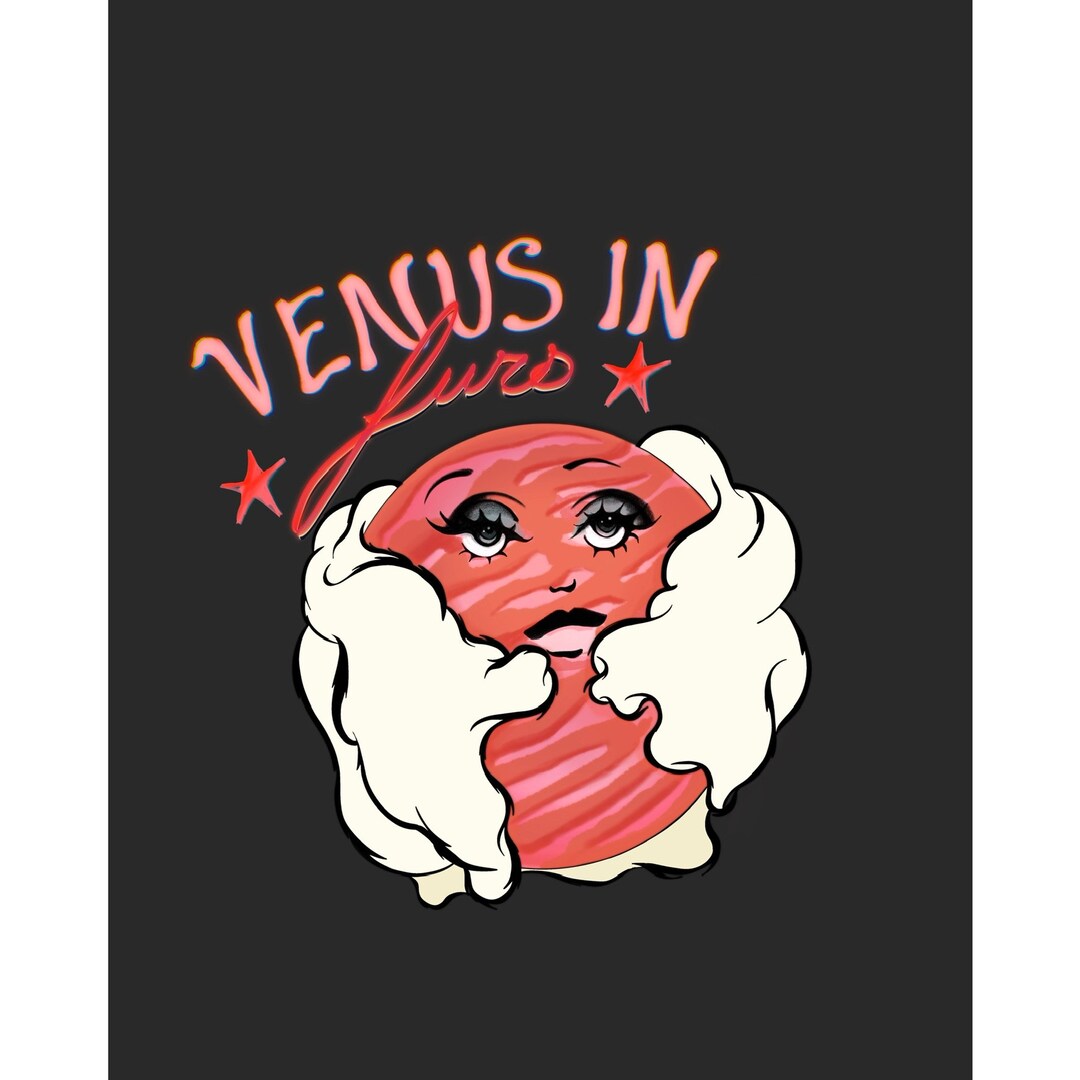 Venus in Furs 60s 70s Inspired Original Art Print - Etsy