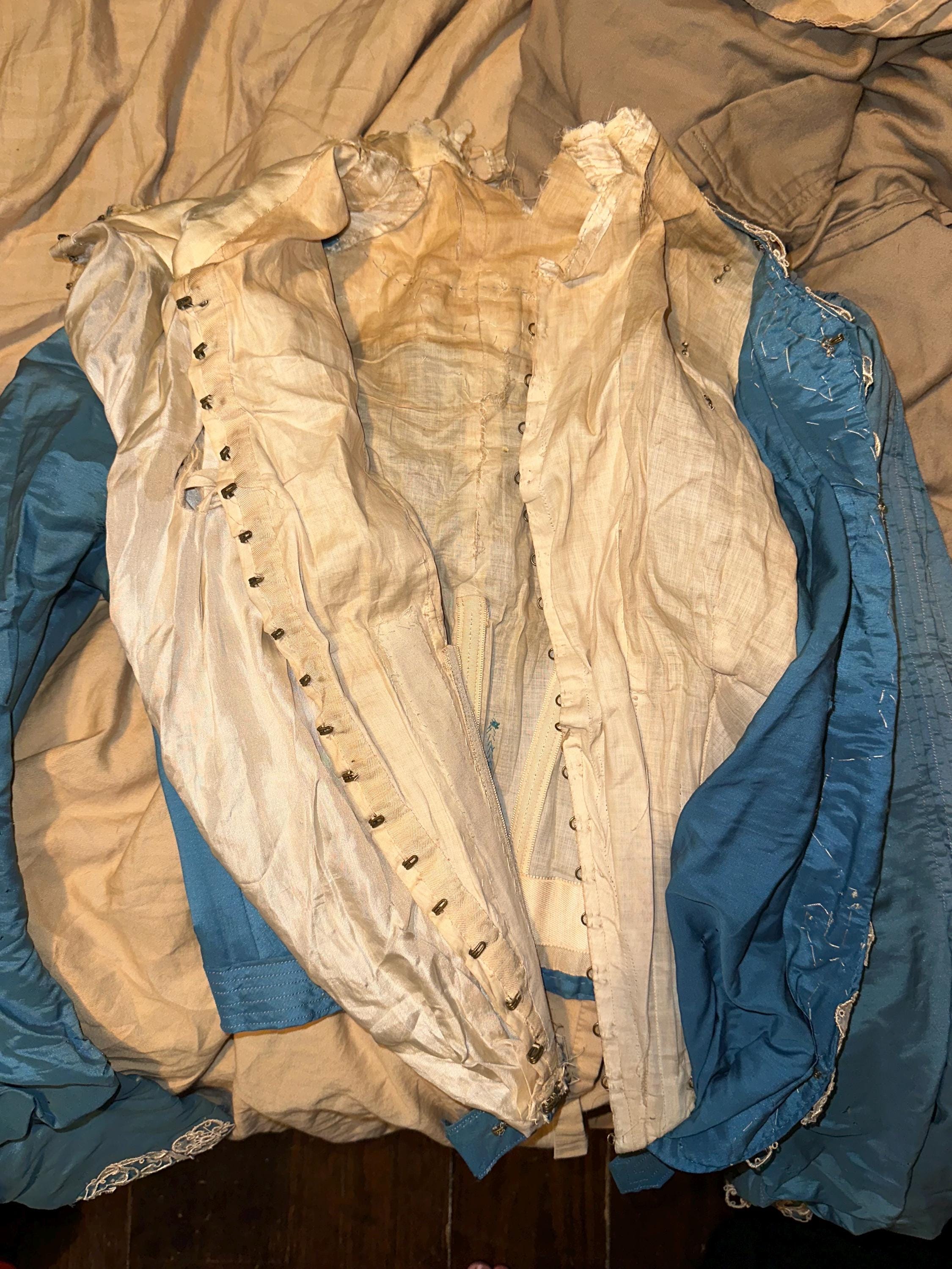 Antique 1800s Lace and Silk Corset Bodice - Etsy