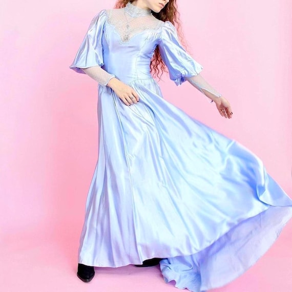 Vintage 70s Victorian princess prom dress - Gem