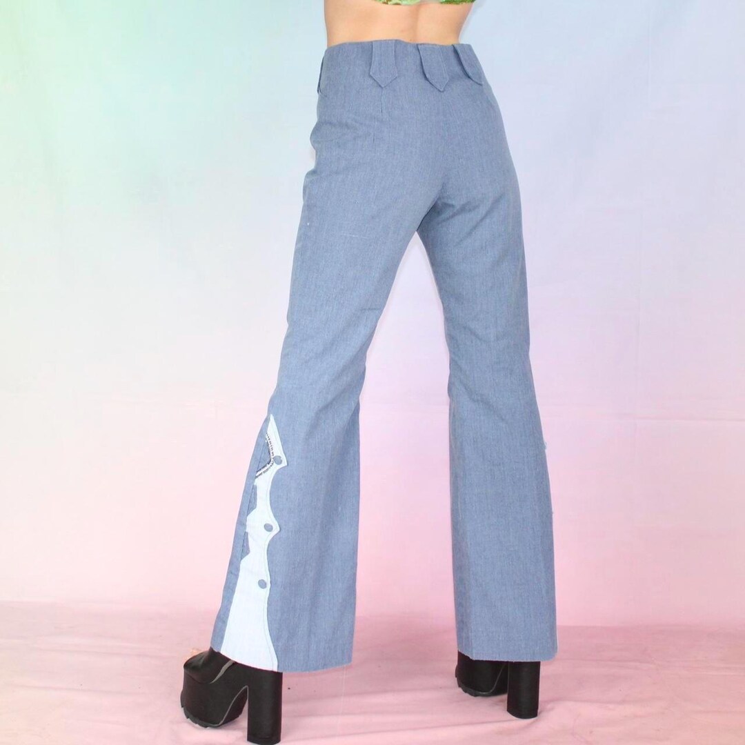 Vintage 70s Western Bell Bottom Jeans - Etsy