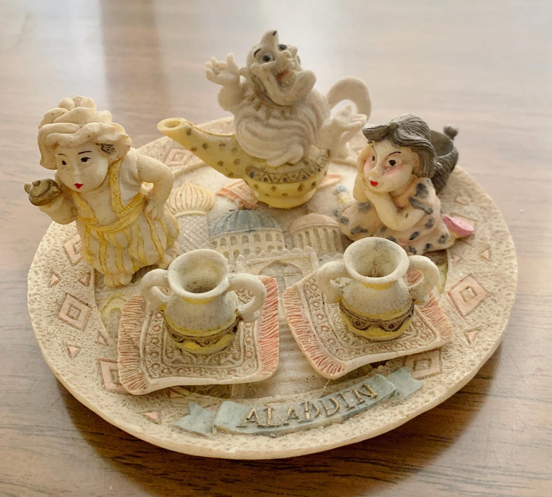 Vintage Polyresin Miniature Aladdin Tea Set - Etsy