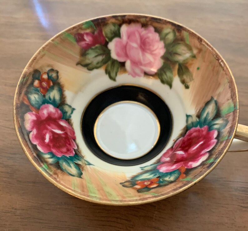 Vintage Hand Painted Lefton China Fluted Tea Cup and Saucer Set #975 ...