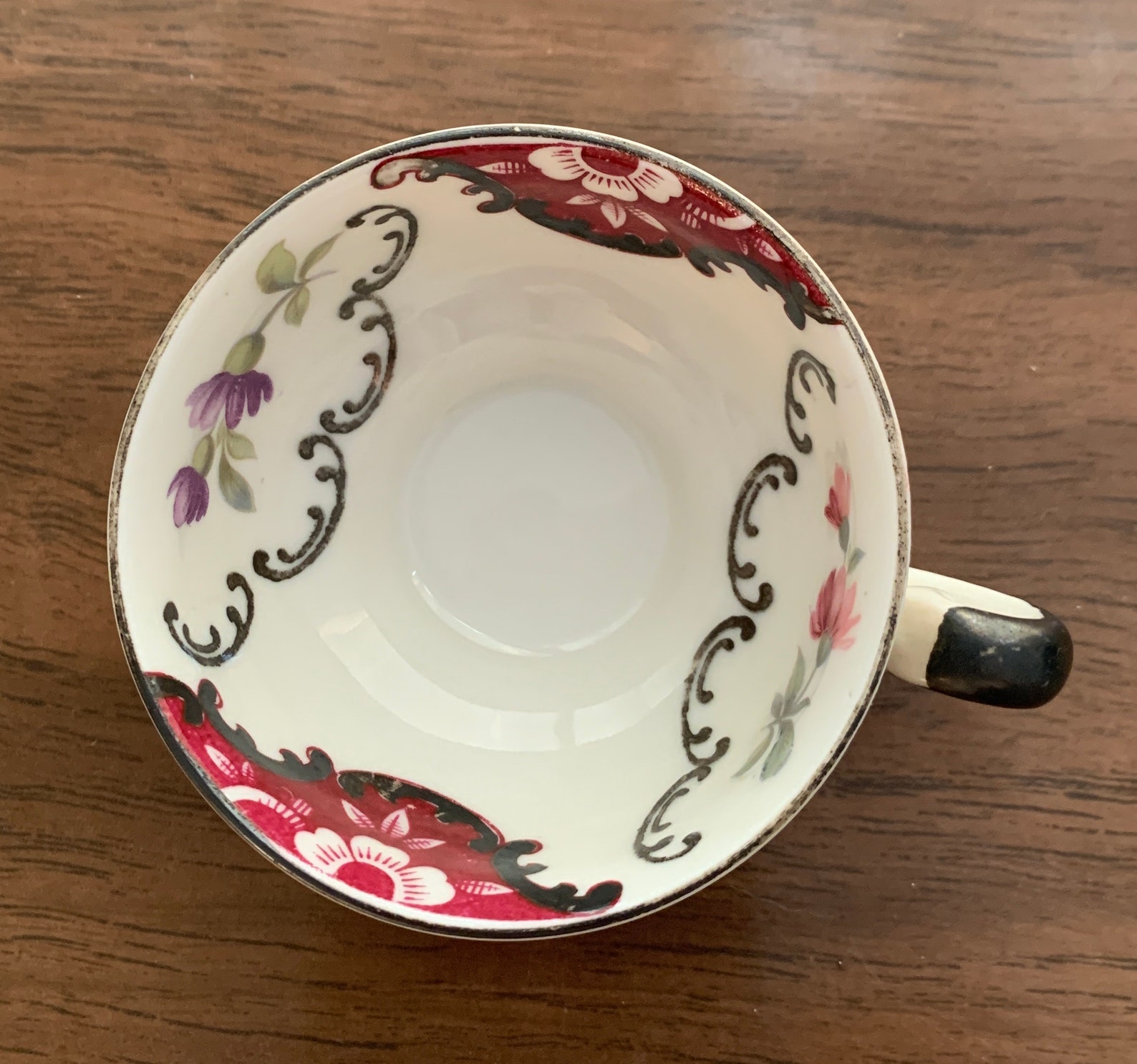 Vintage Demitasse Cup and Saucer Set With Brass Holder by Mitterteich ...