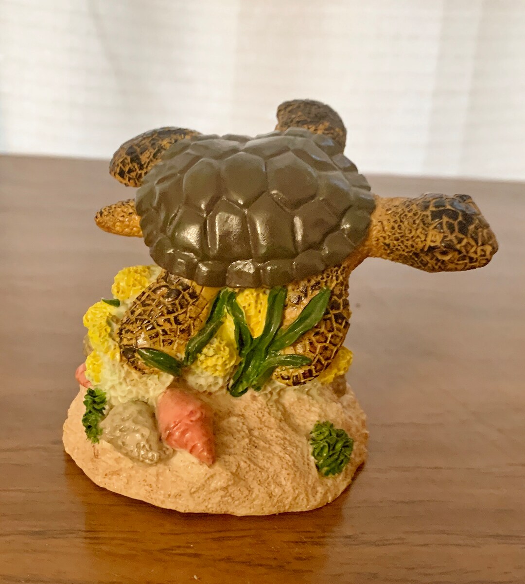 Vintage Resin Sea Turtle Figurine - Etsy