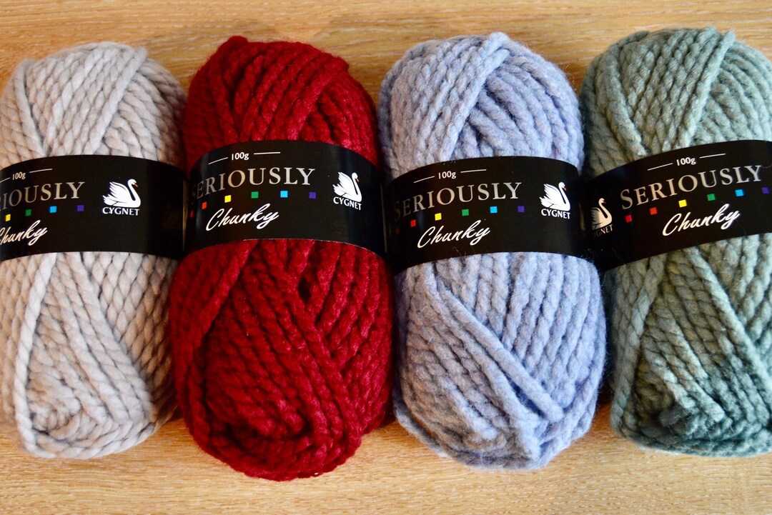 Seriously Chunky 100% Acrylic Yarn 100g Knitting Crochet (seven Colour ...
