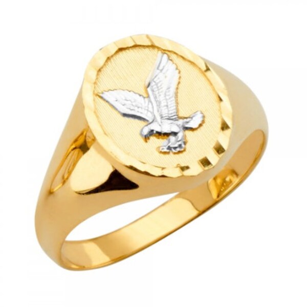14k Gold Eagle Ring - Etsy