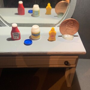 1:12 Scale Miniature Condiments. Ketchup, Mayo, Mustard. - Etsy