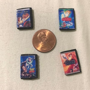 Miniature Dvds Set 1. Dollhouse Miniatures. Set of 4 - Etsy