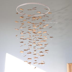 GOLD FISH Baby Mobile/wood Fish/marine Crib Mobile/gift Baby Shower/sea ...