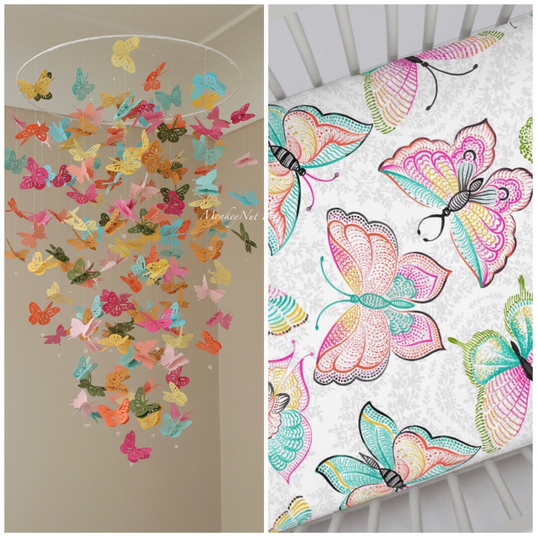 Butterfly Mobile/monarch Butterfly Chandelier Mobile/pink Butterfly ...