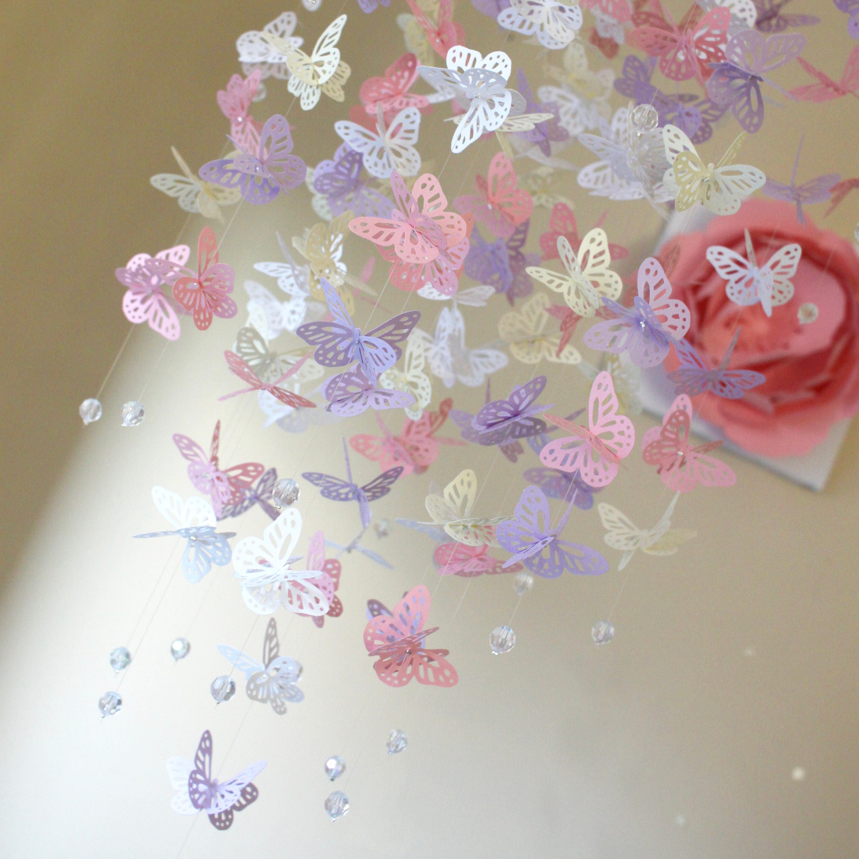 Butterfly Crib Mobile/monarch Butterfly Mobile/nursery Mobile/purple ...