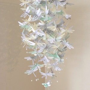 Dragonfly Crib Mobile/dragonfly Mobile/mint/grey/cream/white/butterfly ...