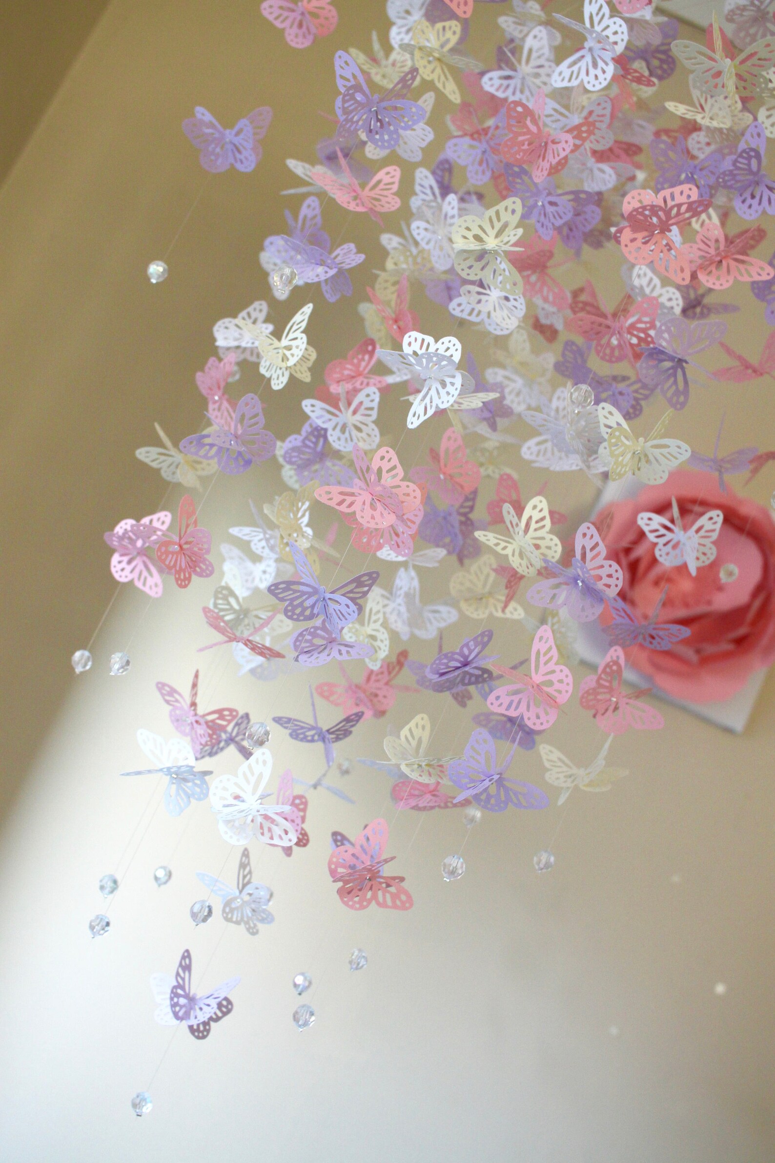Butterfly Crib Mobile/monarch Butterfly Mobile/nursery Mobile/purple ...