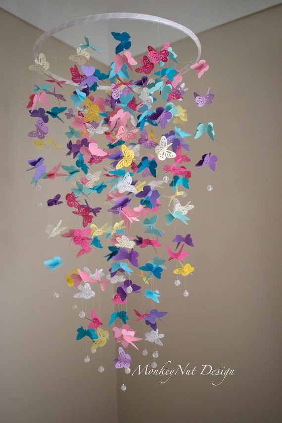Butterfly mobile/Monarch Butterfly Chandelier Mobile/Pink | Etsy