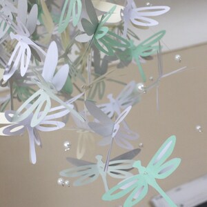 Dragonfly Crib Mobile/dragonfly Mobile/mint/grey/cream/white/butterfly ...