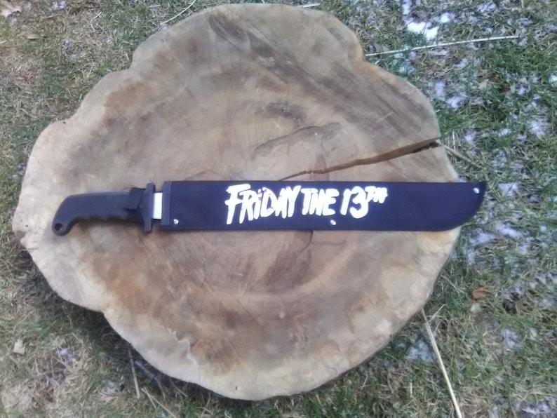 Friday the 13th Jason Voorhees Machete Halloween (prop) Blood Splatter ...