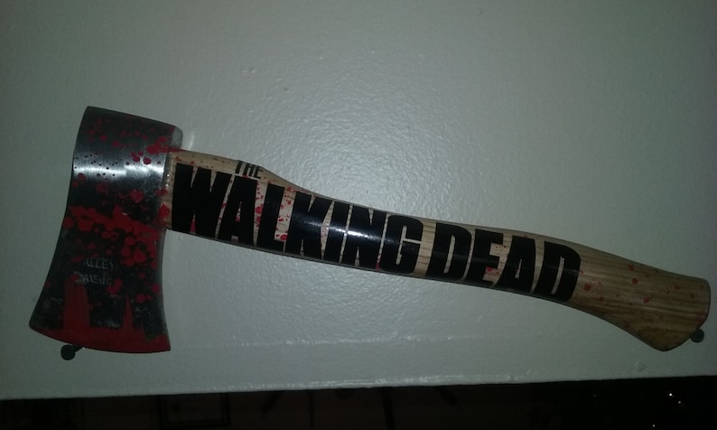 Rick Grimes' "axe " ( Prop) the Walking Dead Blood Splatter Zombie ...