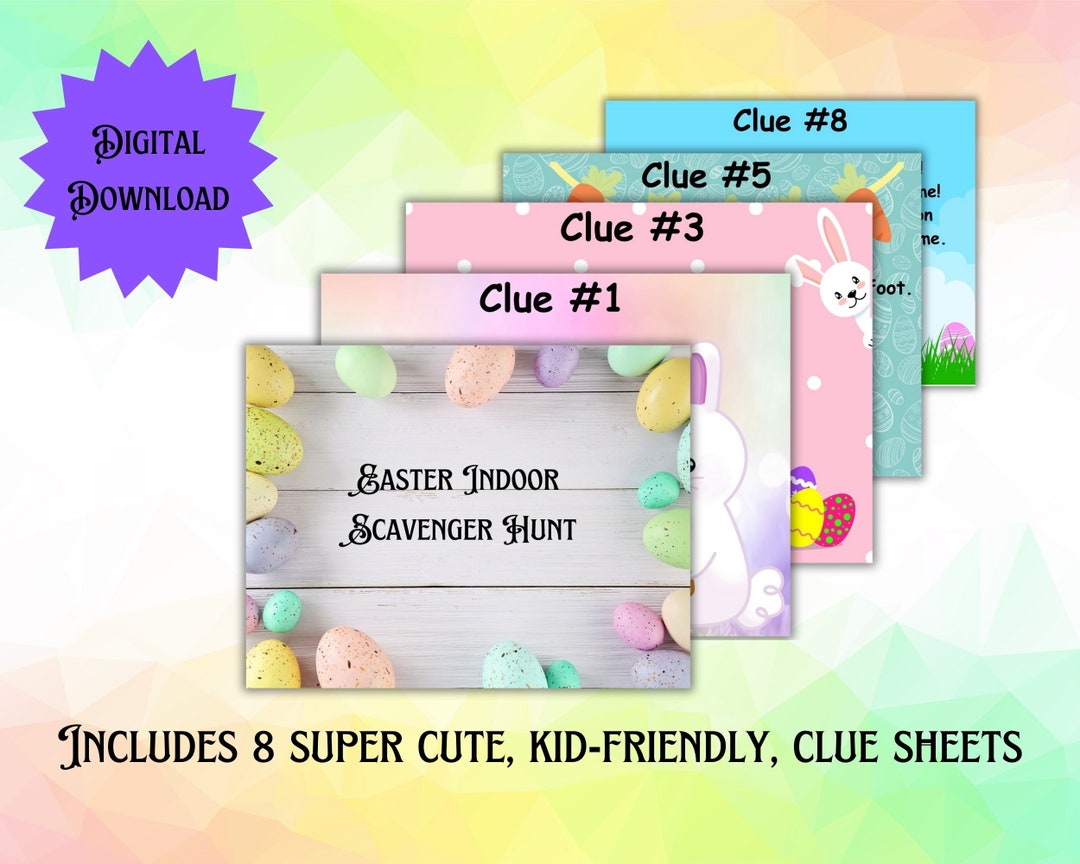 Scavenger Hunt - Riddles for Kids - Easter Edition - Etsy