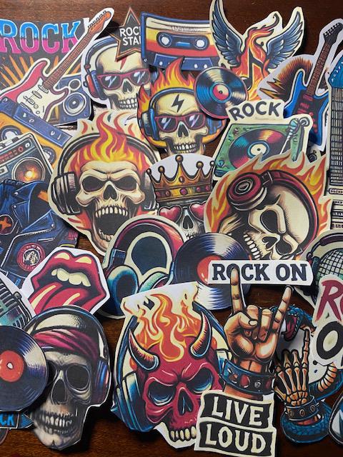 30-piece Rock and Roll Sticker Set – Bold, Edgy, and Creative Stickers ...