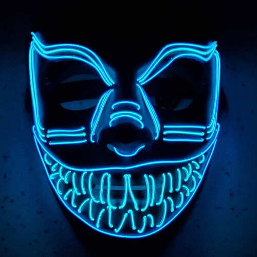 Horror Smiley Cosplay LED Glow Mask - Etsy