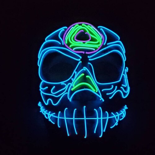 Horror Smiley Cosplay LED Glow Mask - Etsy
