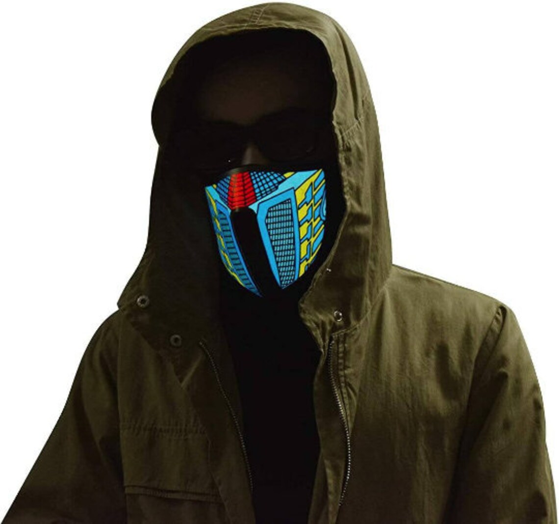 Sound Reactive Subzero LED Glow Mask - Etsy