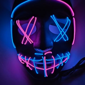 Deluxe Halloween Light up Purge Glow Mask - Etsy