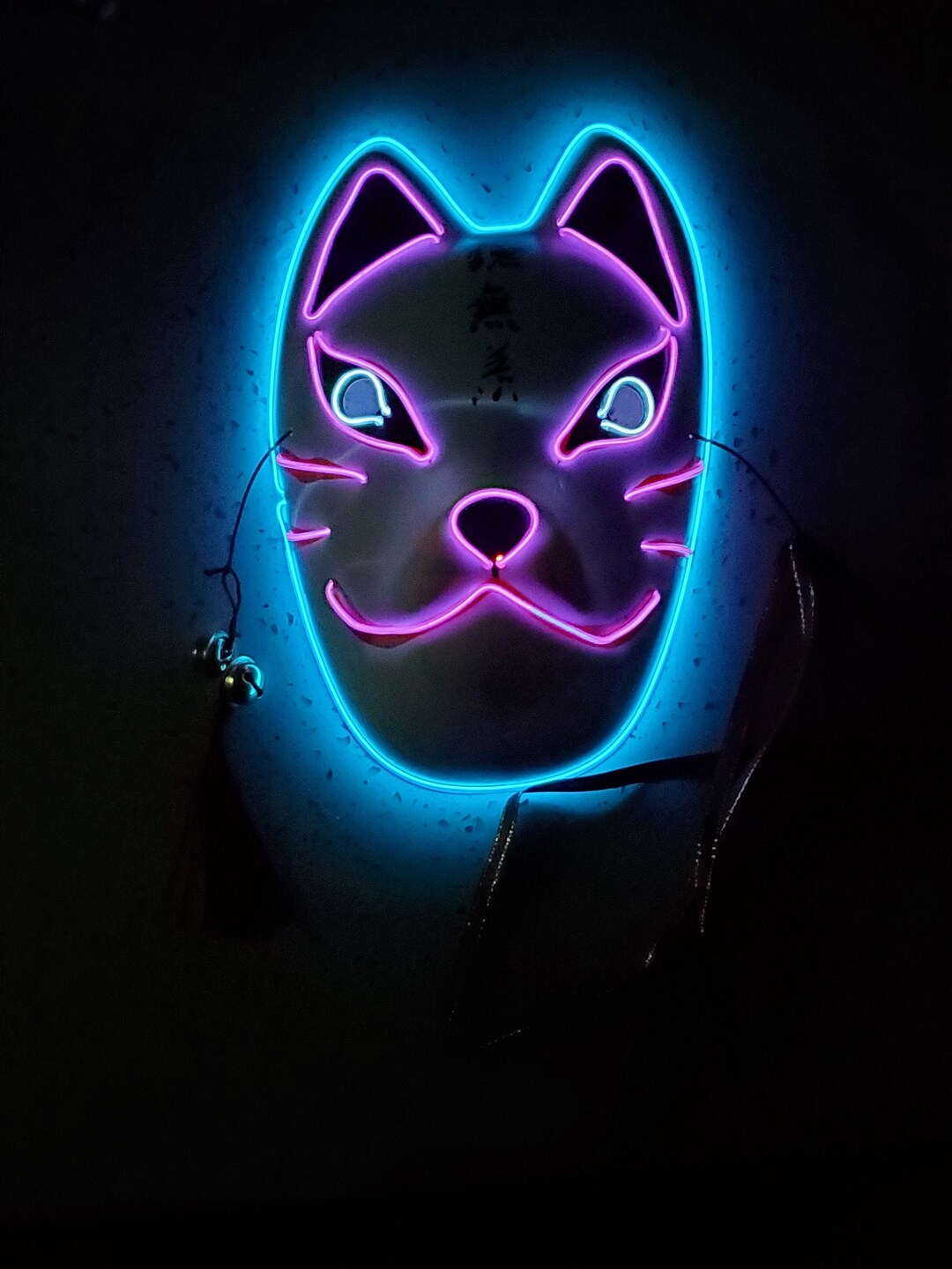 Kitsune LED Glow Mask - Etsy