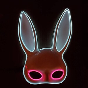 Bunny Light up Glow Mask - Etsy