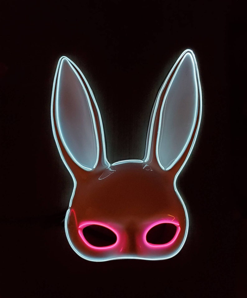 Bunny Light up Glow Mask - Etsy