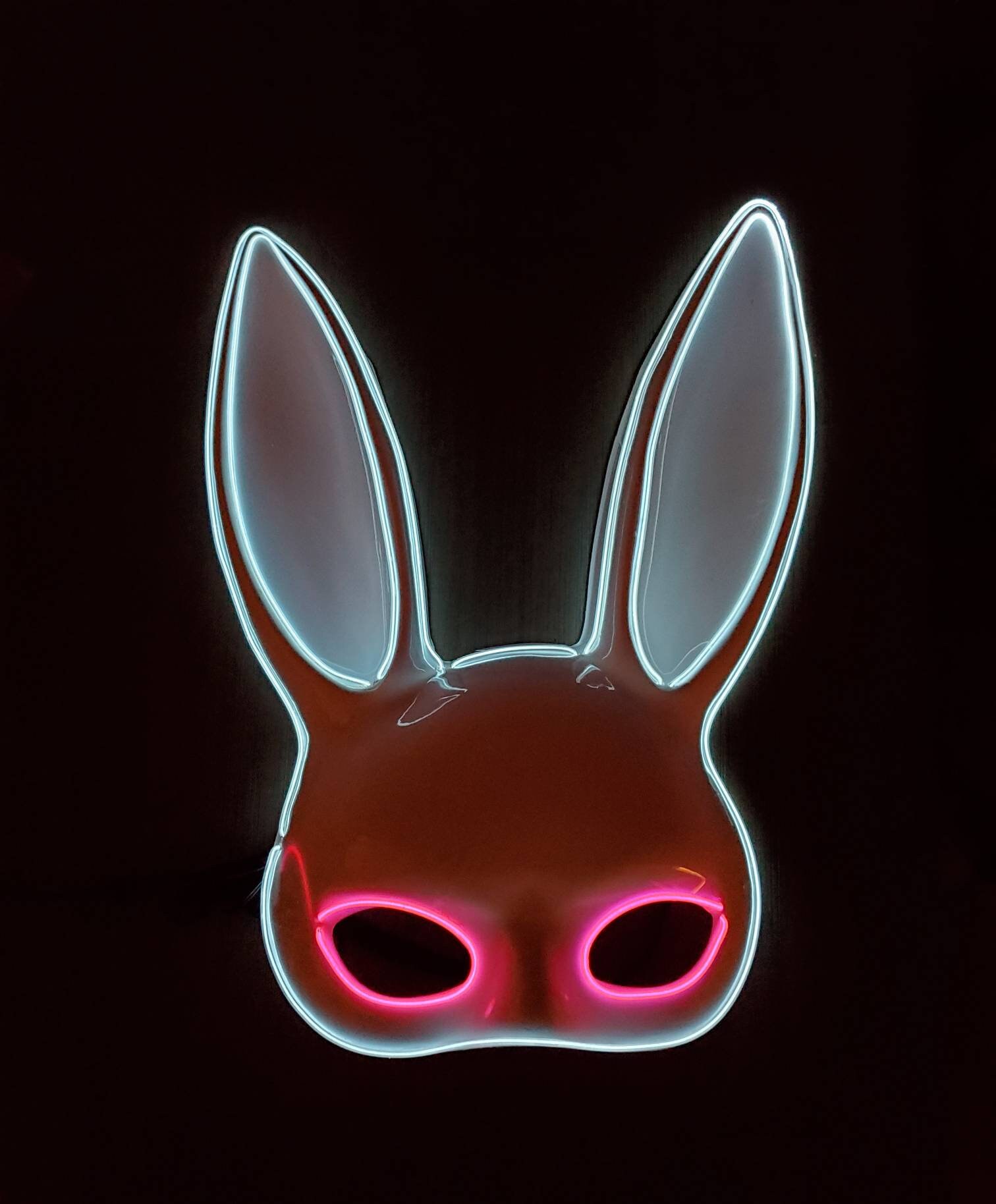 Bunny Light up Glow Mask - Etsy