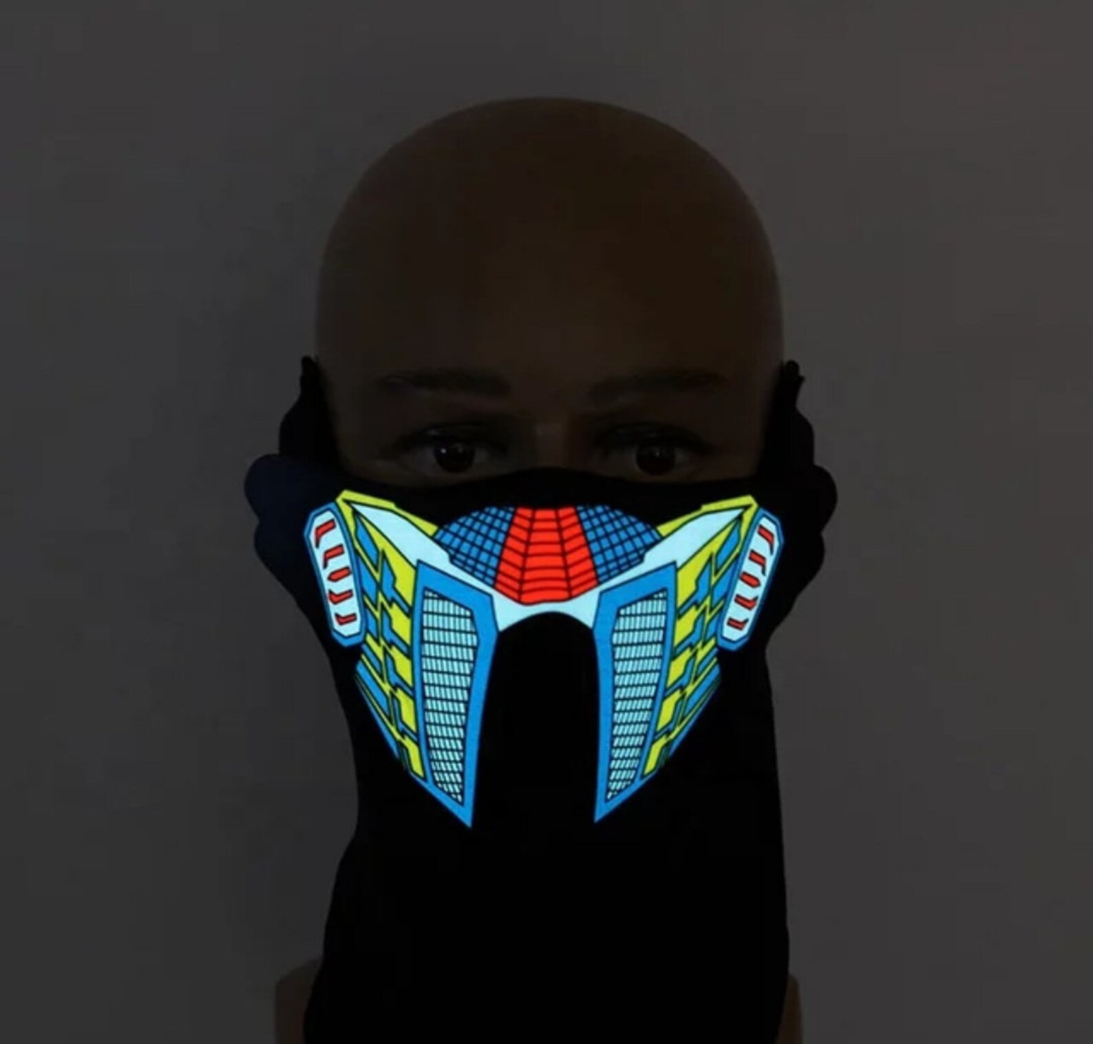 Sound Reactive Subzero LED Glow Mask - Etsy