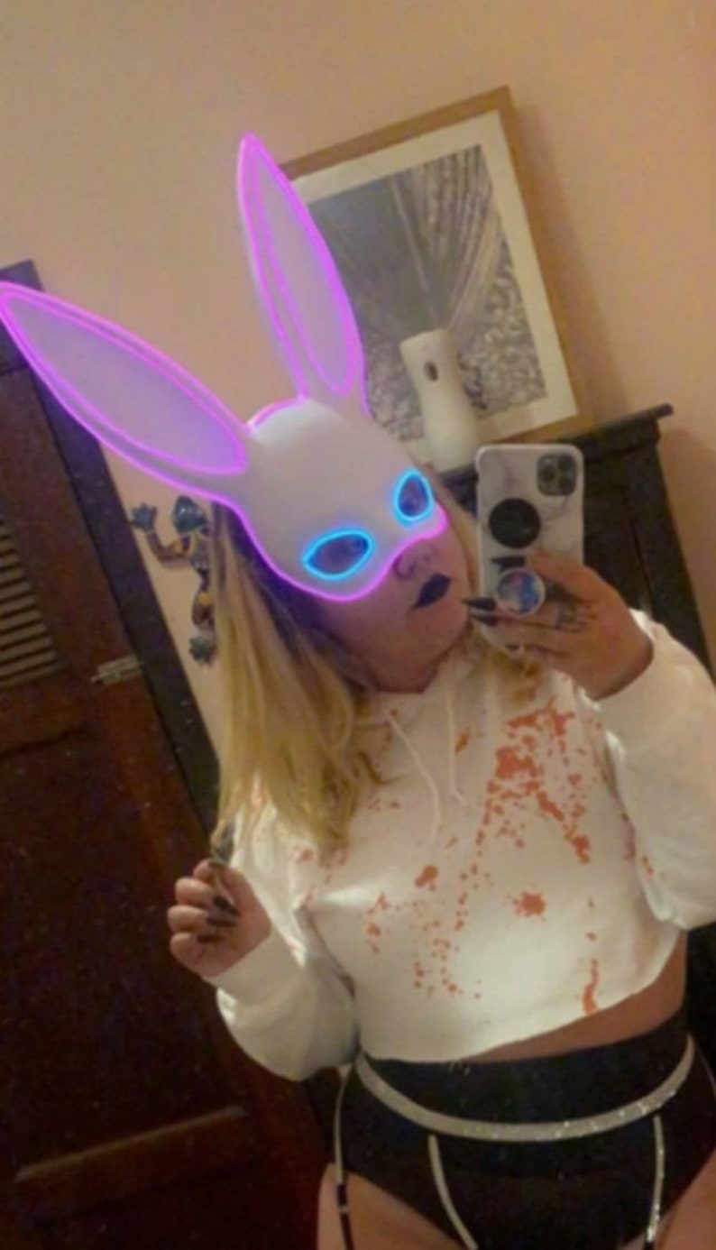 Bunny Light up Glow Mask | Etsy