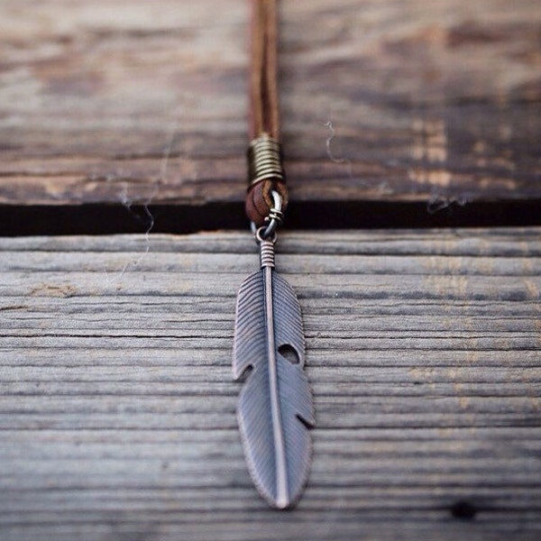 Feather Necklace - Etsy