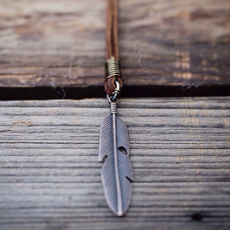 Feather Necklace - Etsy